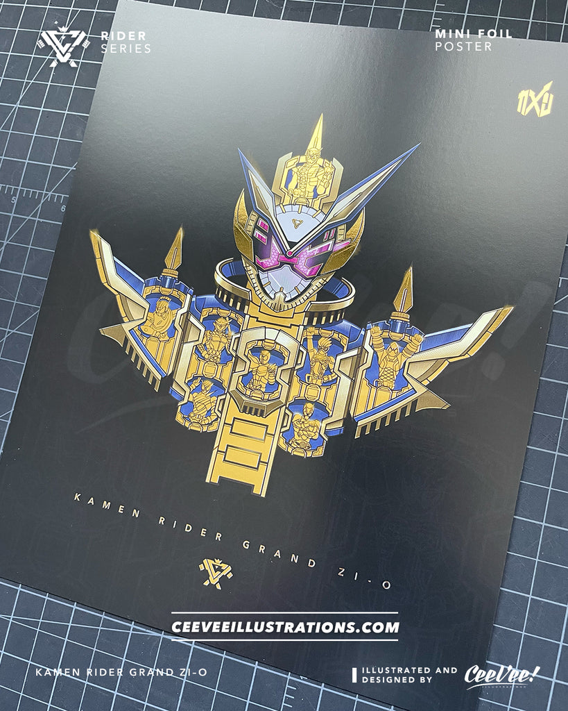 Kamen Rider Grand Zi–O - 8" x 10" Mini Foil Poster – CeeVee! Illustrations