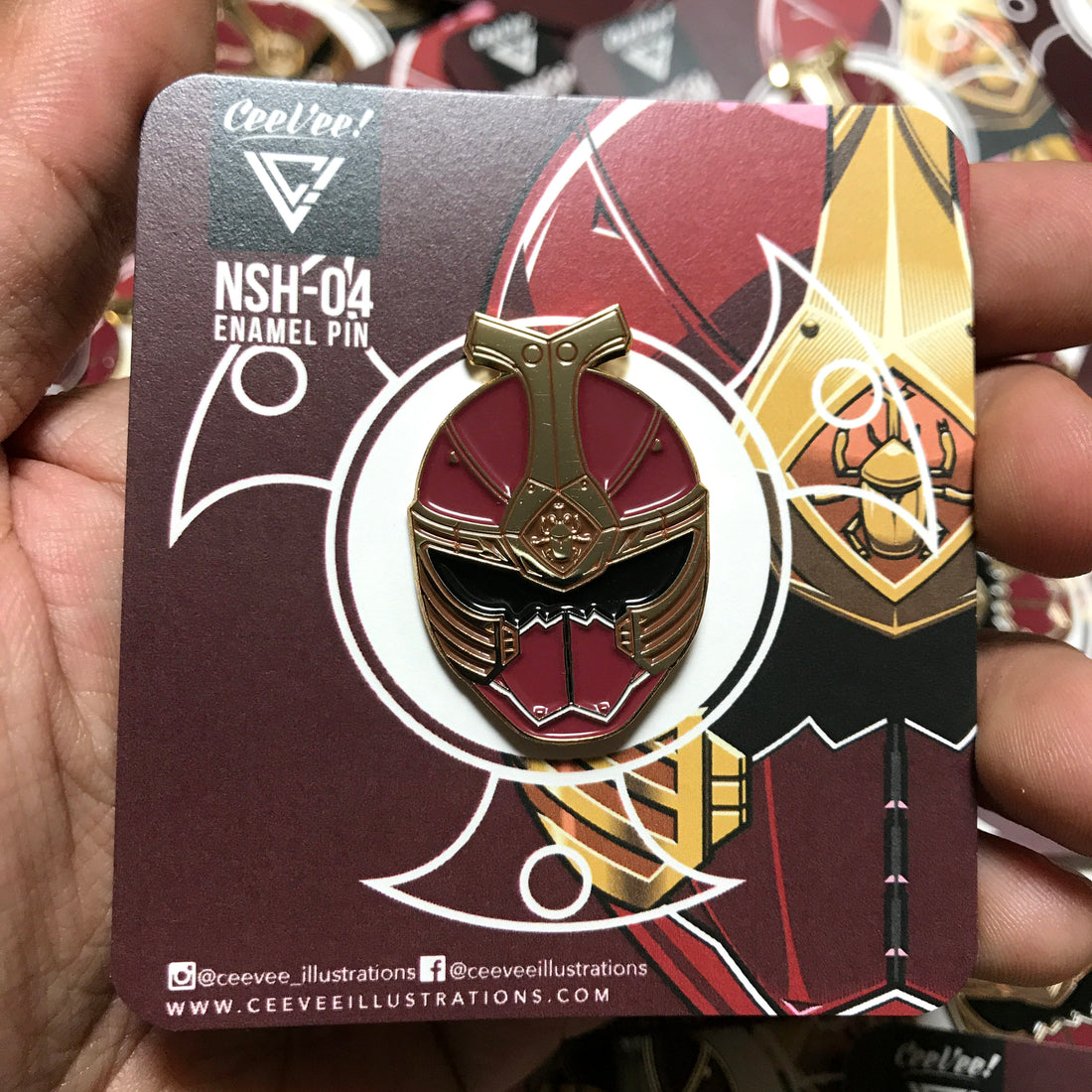NSH-04 Horned Ninja - Soft Enamel Collectible Pin – CeeVee.Co