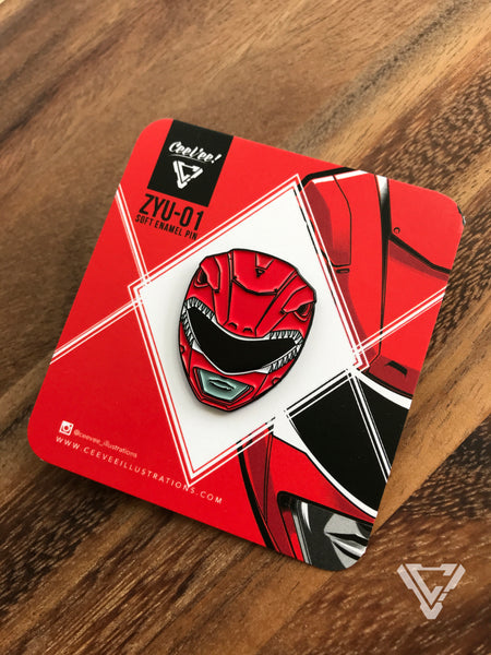 ZYU-01 Tyrannoranger - Soft Enamel Pin – CeeVee! Illustrations
